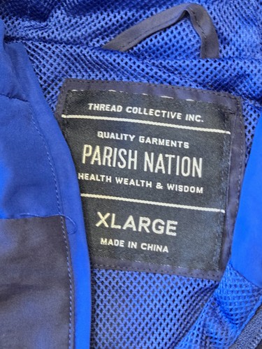 Parish Nation PN 56 Nation Men Red Blue Sz XL 1/4 Zip Pullover Jacket ...