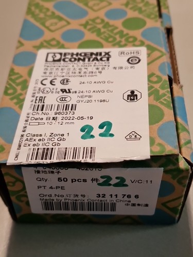 22 x morsetto di serie PHOENIX 3211766 - PT 4-PE | eBay