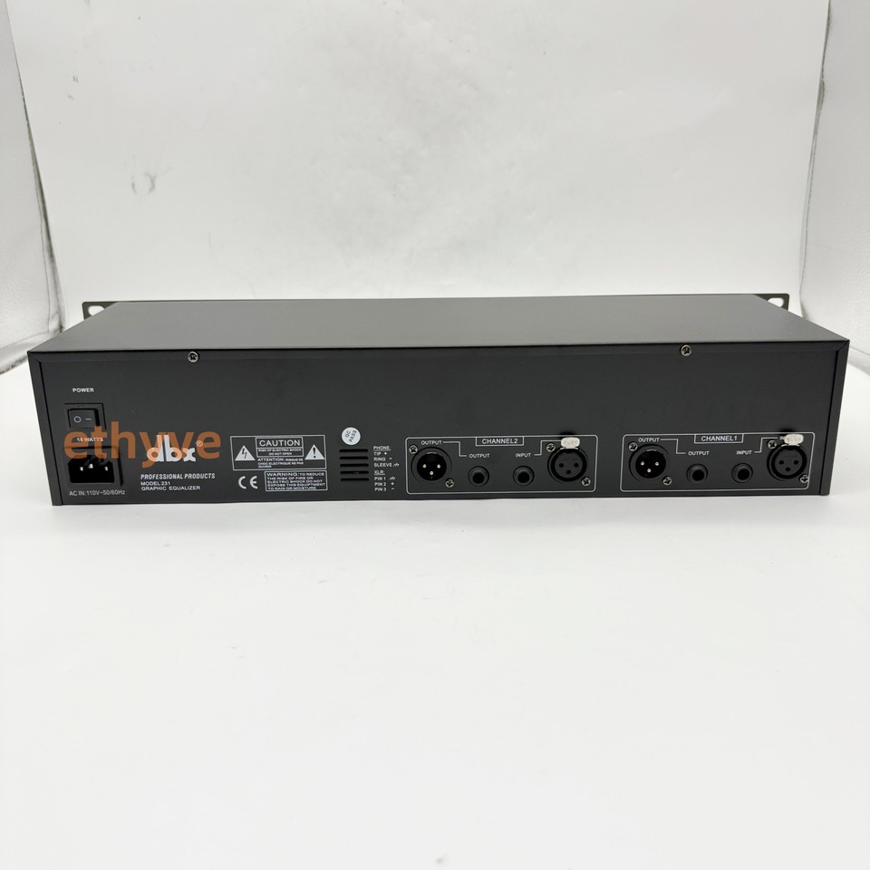 dbx 231 Dual Channel 31-Band Graphic Equalizer Rackmount Pro Audio EQ ...