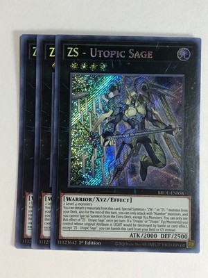 Yugioh! TCG Secret Rare 1st Edition 3x Playset ZS Utopic Sage BROL ...