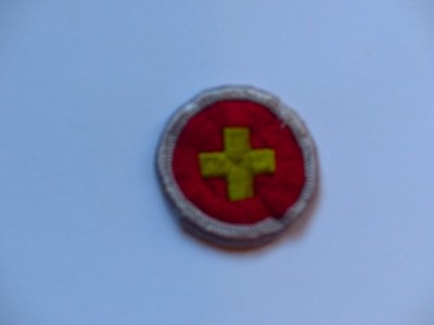 Used Vintage First Aid Merit Badge Silver Border Boy Scout BSA Plain ...