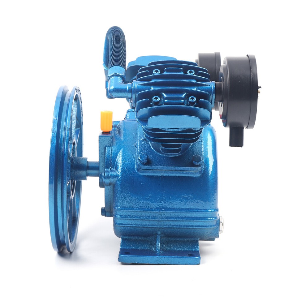 Air Compressor Pump Twin Cylinder 2 Piston V Style 2HP Head Single ...