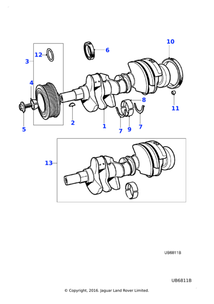 Jaguar XF X250 Crankshaft Damper Pulley Bolt AJ89909 OEM | eBay