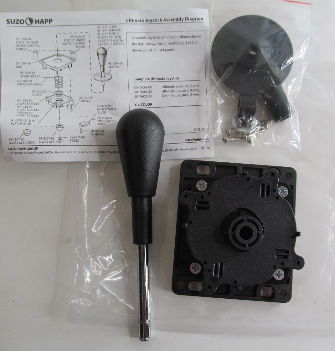 SUZO HAPP 50-7604-162 BLACK 4-WAY ULTIMATE JOYSTICK REPLACEMENT NO MICROSWITCHES | eBay
