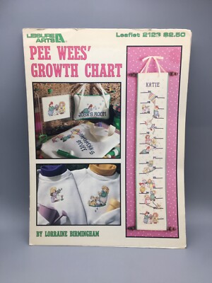 Pee Wee's Growth Chart Cross Stitch Pattern Book Leisure Arts | eBay