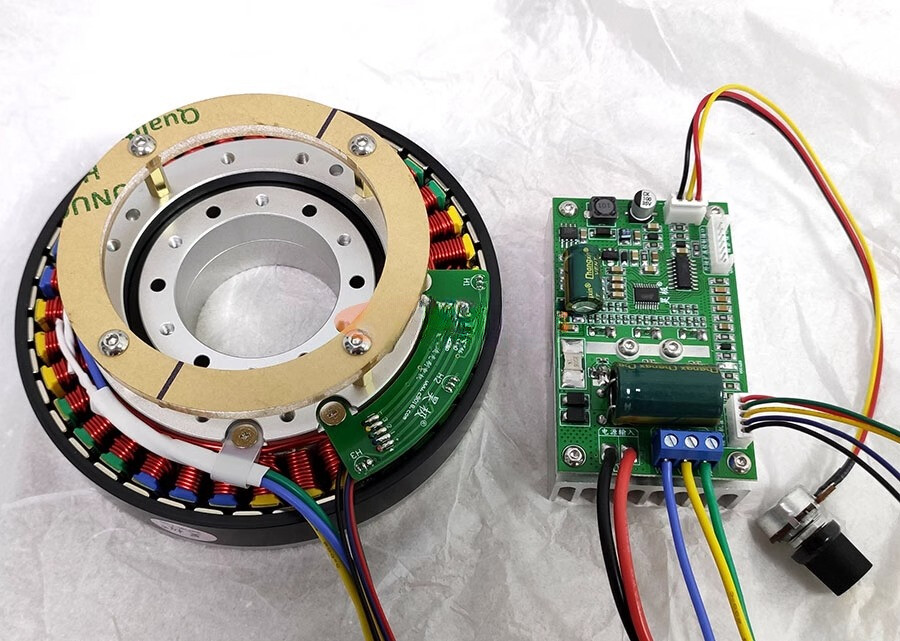 12410 3Nm Ultra Low Speed Disc Type Brushless DC Motor Flat and Thin ...