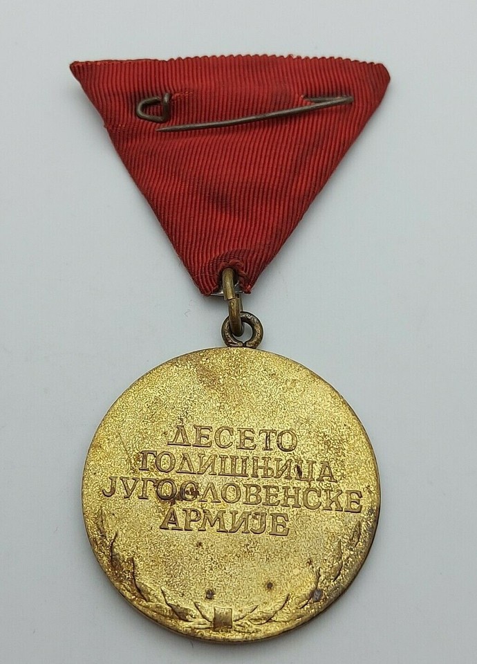 Yugoslavia, JNA Medal Order, 10 years of the Yugoslav People's Army ...