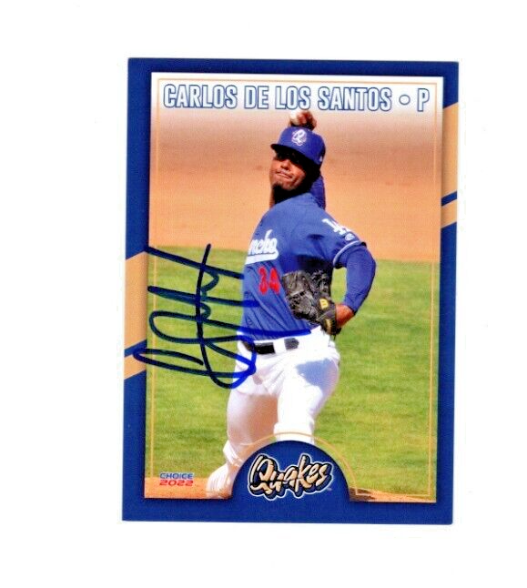 Carlos De Los Santos 2022 Rancho Cucamonga signed autograph baseball ...