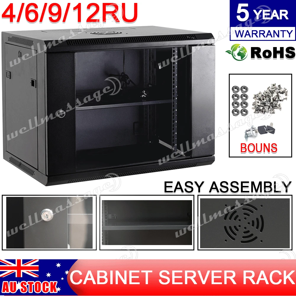 6u 19in Wall Mount Server Rack Cabinet With Acrylic Door | Cabinets ...