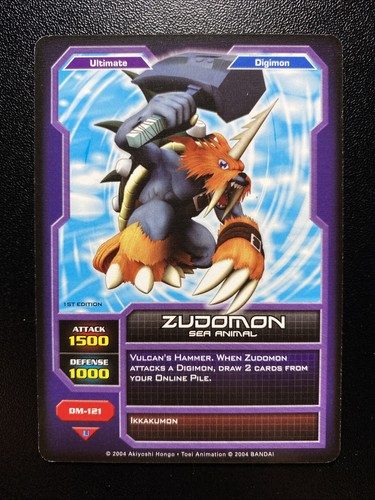 2004 Digimon TCG Hybrid Warriors 1st Edition - Zudomon DM-121 Non Holo ...