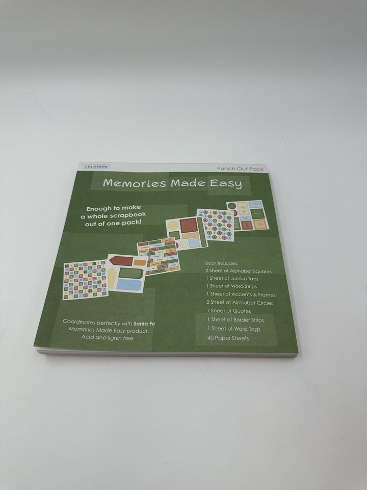 Colorbok Simply Stated Memories Made Easy Scrapbook Lot 4 Packs Rub-Ons ...