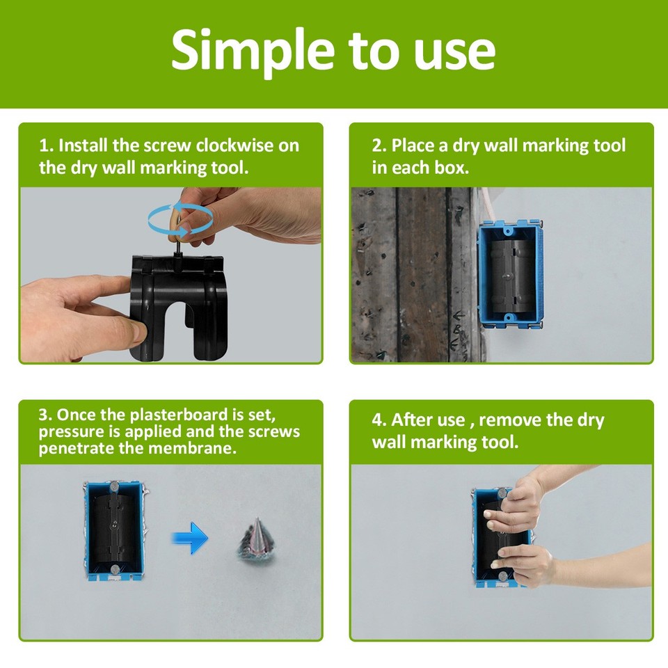 6Pcs Drywall Outlet Marker No Measuring Needed Drywall Socket Marking ...