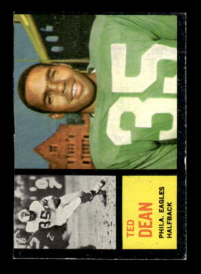 1962 Topps Football #117 Ted Dean SP TRIMMED Philadelphia Eagles | eBay