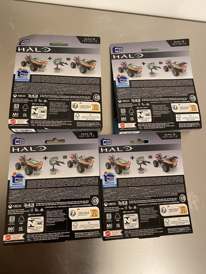 Lot Of 4 New Mega Construx Halo Infinite Bazaar Battleground Building ...