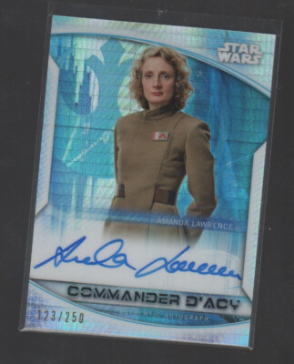 AMANDA LAWRENCE AS COMMANDER D'ACY 2020 TOPPS STAR WARS CHROME AUTO #A ...