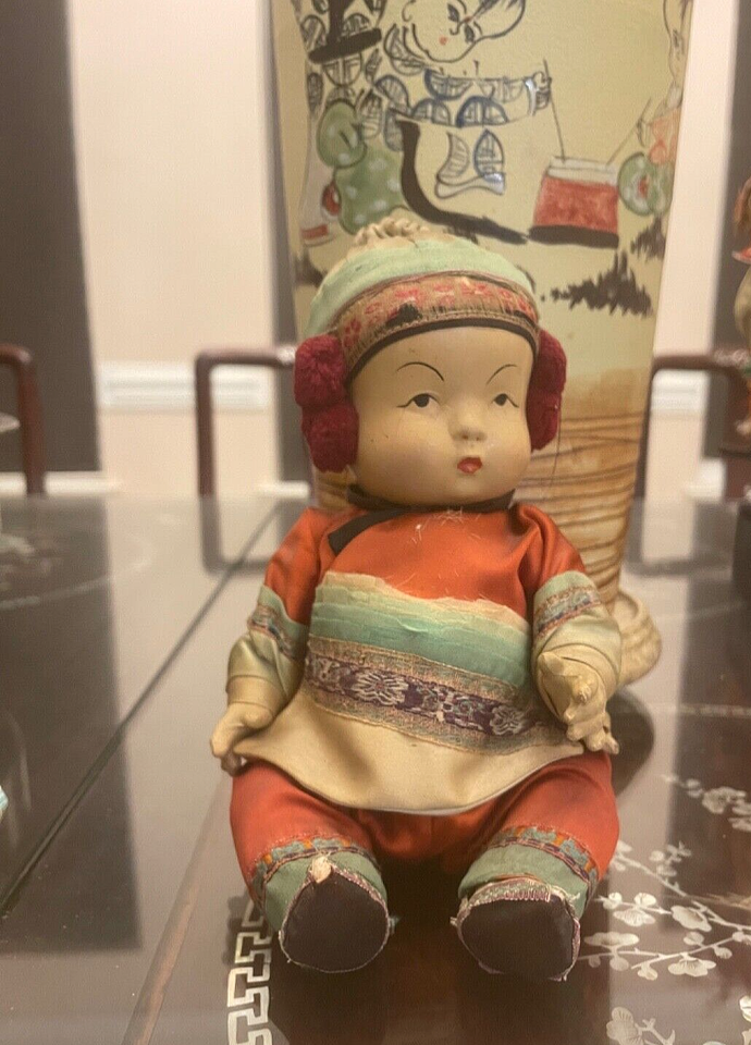 ANTIQUE CHINESE COMPOSITION MING MING DOLL | eBay