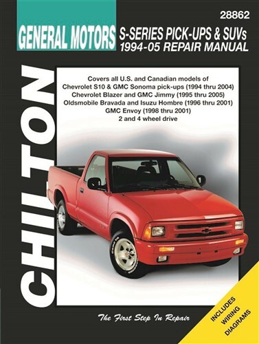 S10 CHEVROLET BLAZER SHOP MANUAL SERVICE REPAIR CHILTON BOOK 1994-2004 ...