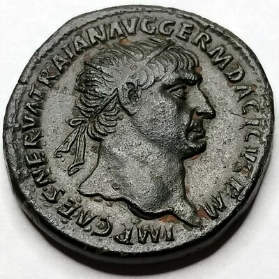 98-117AD Ancient Roman Empire Trajan AE Dupondius Coin - RIC-454 - 28mm ...