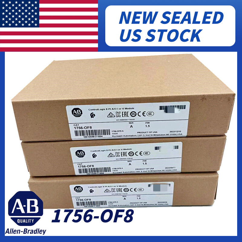 New Factory Sealed AB 1756-OF8 Control Logix 8 Pt Analog Output Module ...