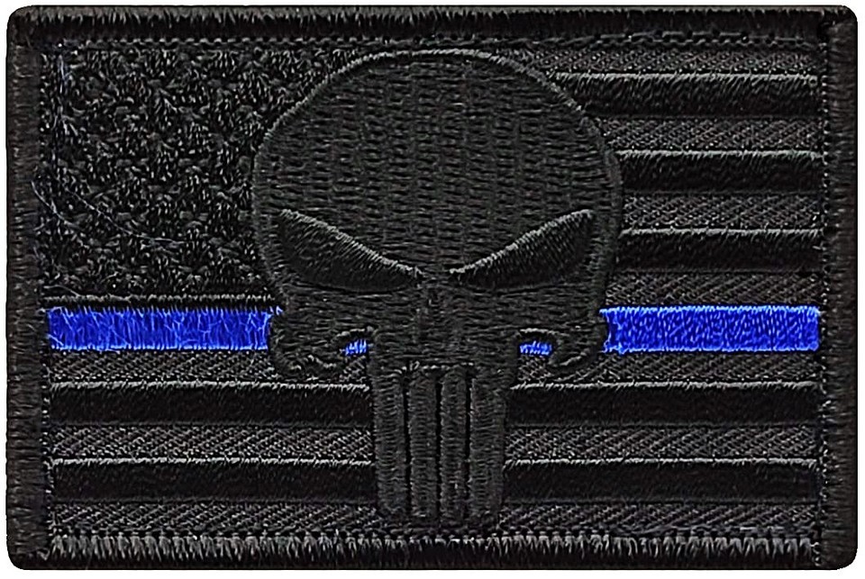 Swat Police USA Flag Thin Blue Line Leo Tactical Patch - 2PC Hook ...