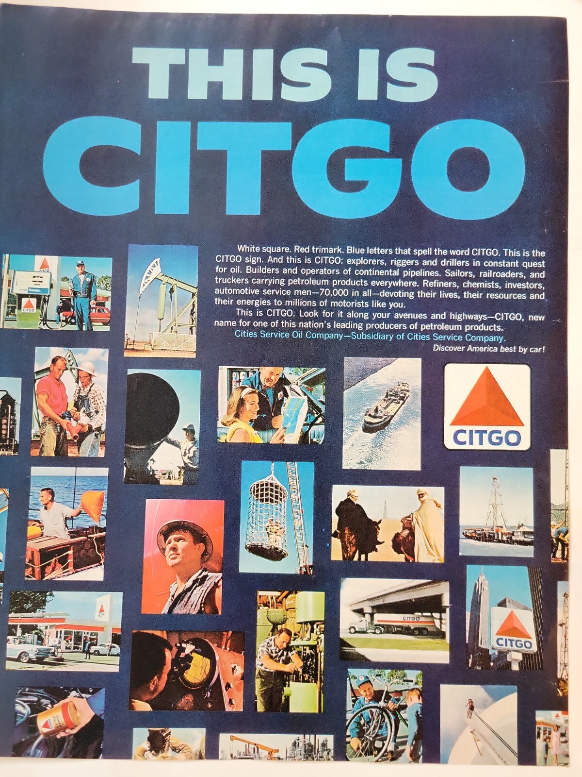 1966 this is CITGO gasoline gasolene Cities Service Company vintage ad ...