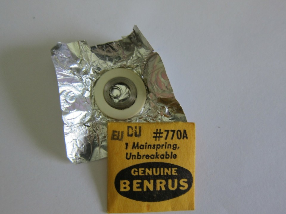 NOS GENUINE BENRUS MAINSPRING UNBREAKABLE WATCH PART #770A | eBay