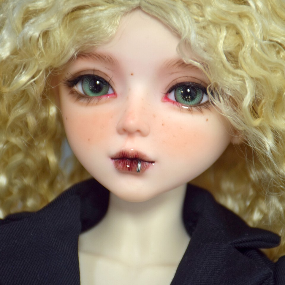 Girls 1/3 Ball Jointed BJD Doll with Long Curly Blonde Hair Clothes ...