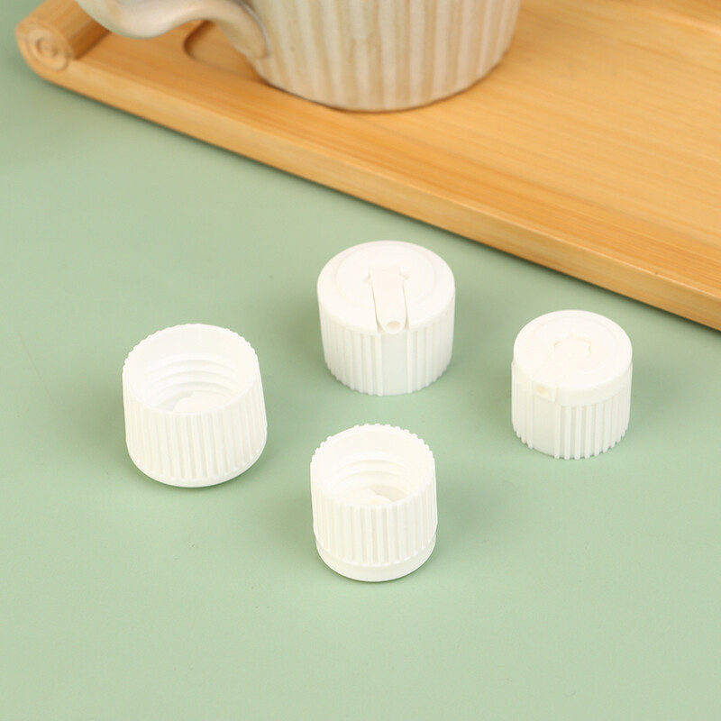 Ribbed Side Plastic Spout Top Caps Dispensing TURRET Cap 10pc ...