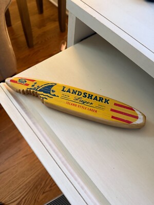 Landshark Lager Beer Tap Handle Keg Full Size 11” Shark Bite Surfboard ...