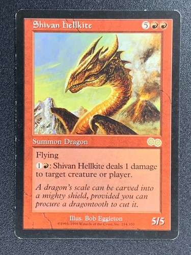 Shivan Hellkite 214/350 Rare Magic MTG Card 1998 | eBay