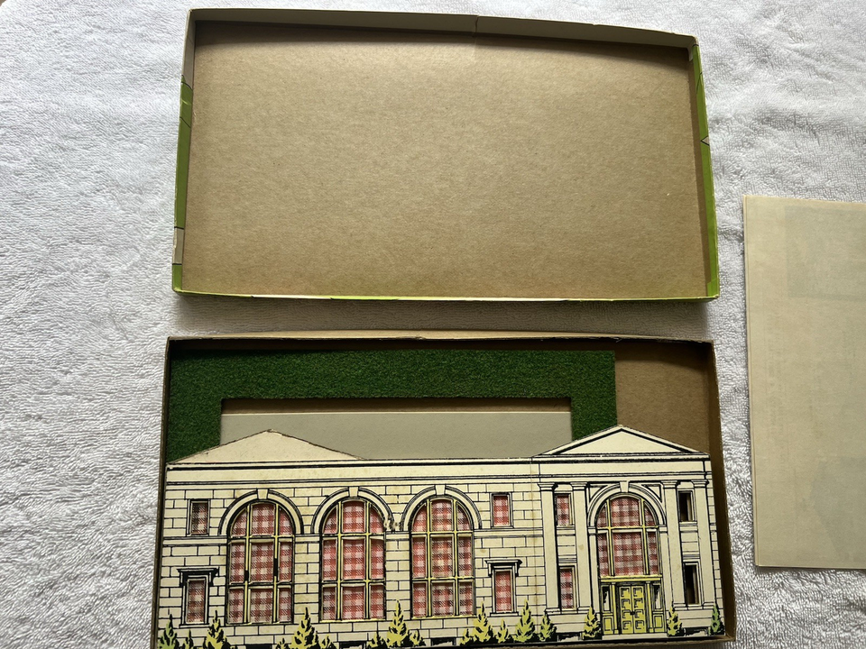 VINTAGE RARE 1950’s LE ROY MODEL HO SCALE BANK BUILDING IN OPEN BOX ...