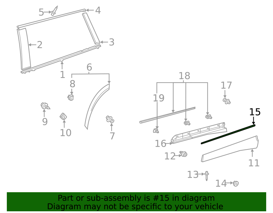 Genuine Toyota Outer Molding Pad 75797-0E050 | eBay