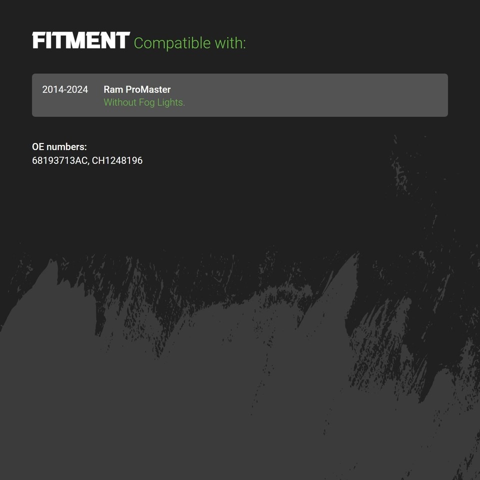 Fender Liner For Ram ProMaster 2500 2014-2021 Driver Side Front ...