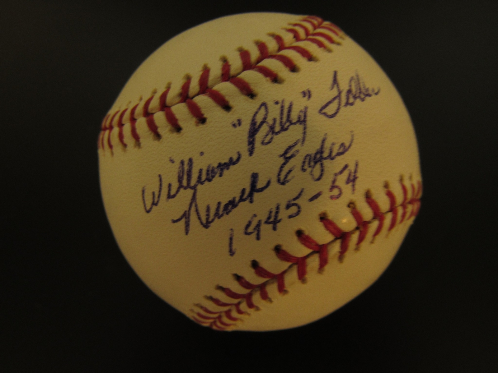 Nice WILLIAM BILLY FELDER,NewarkEagles Signed BASEBALL- Rawlings w/ BOX ...