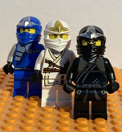 Lego Minifigure Ninjago Bundle ZX, Jay, Zane and Cole njo034, njo053 ...