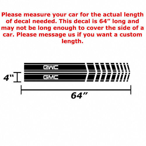 2X Multiple Color Graphic for GMC Acadia Yukon Car Racing Vinyl Decal ...