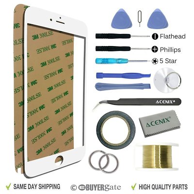 Apple iPhone 7 Plus Replacement Screen Front Glass Repair Kit Tools ...