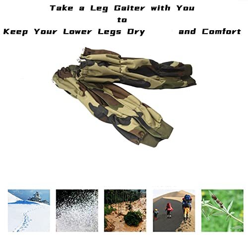 Waterproof Gators for Hiking Boots Snowshoes Snow Gaiters Adjustable ...