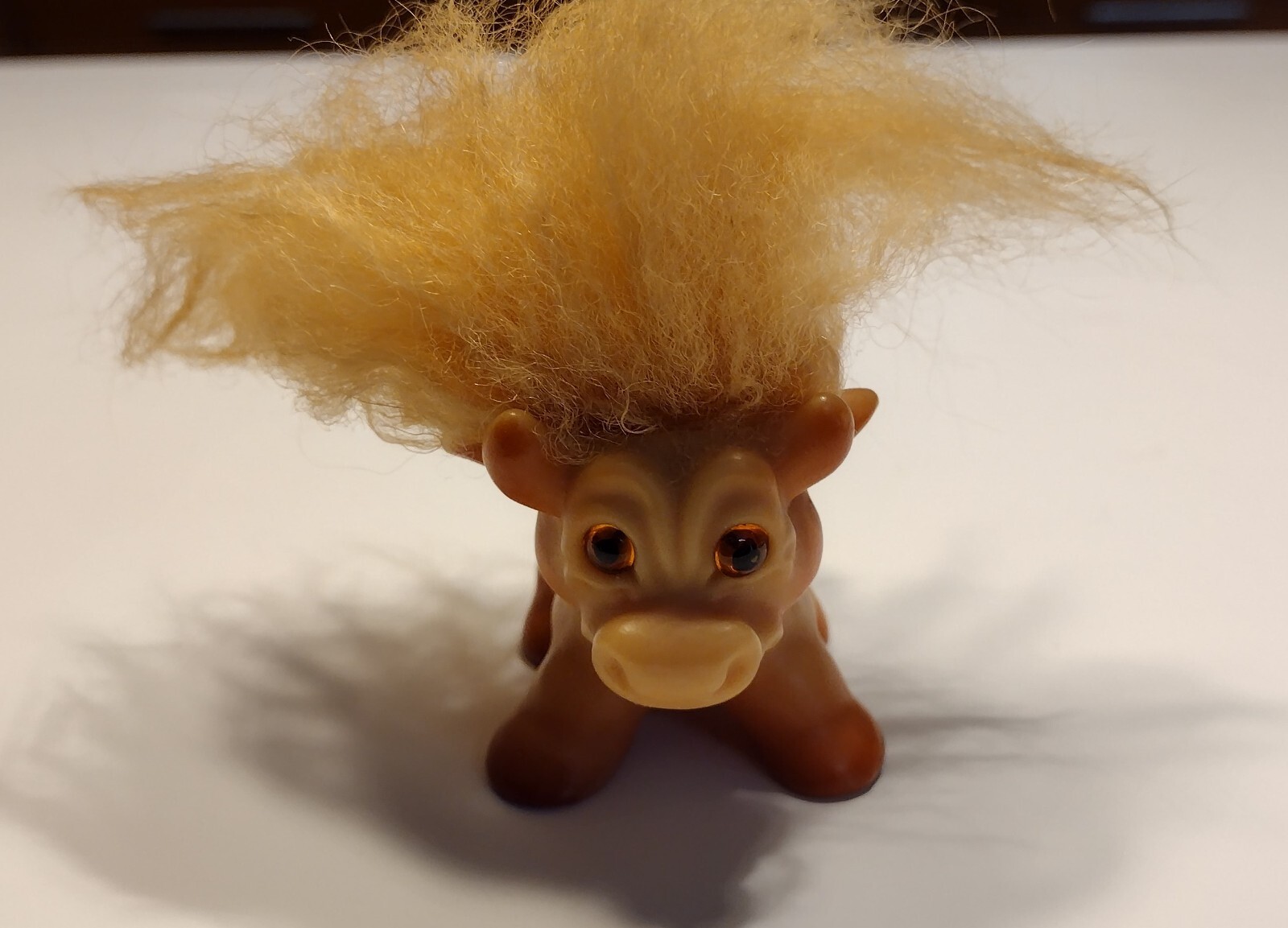 Vintage 1960s Dam Things 3" Cow Troll w/ pale orange hair | eBay
