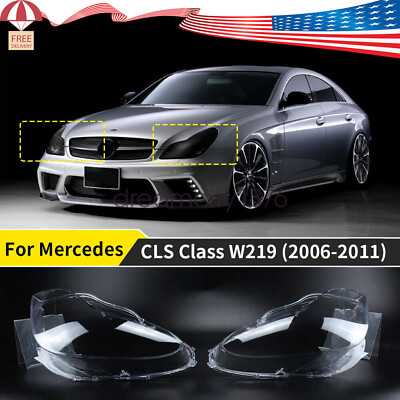 For Mercedes Benz W219 CLS350 CLS500 CLS550 Pair Headlight Lampshade ...