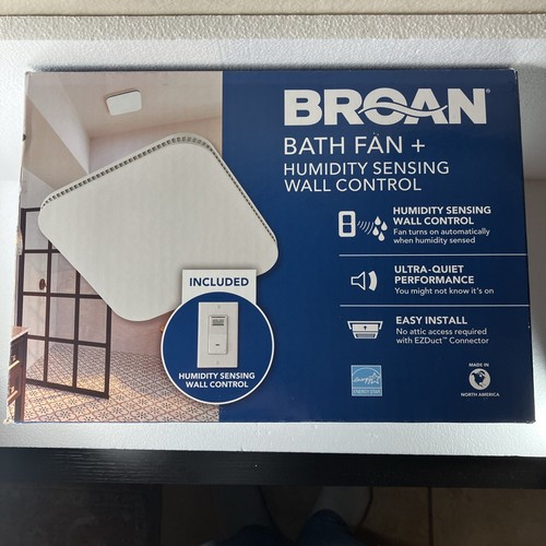 Broan Cleancover Bath Ventilation Fan w/ Humidity Sensing Control ...