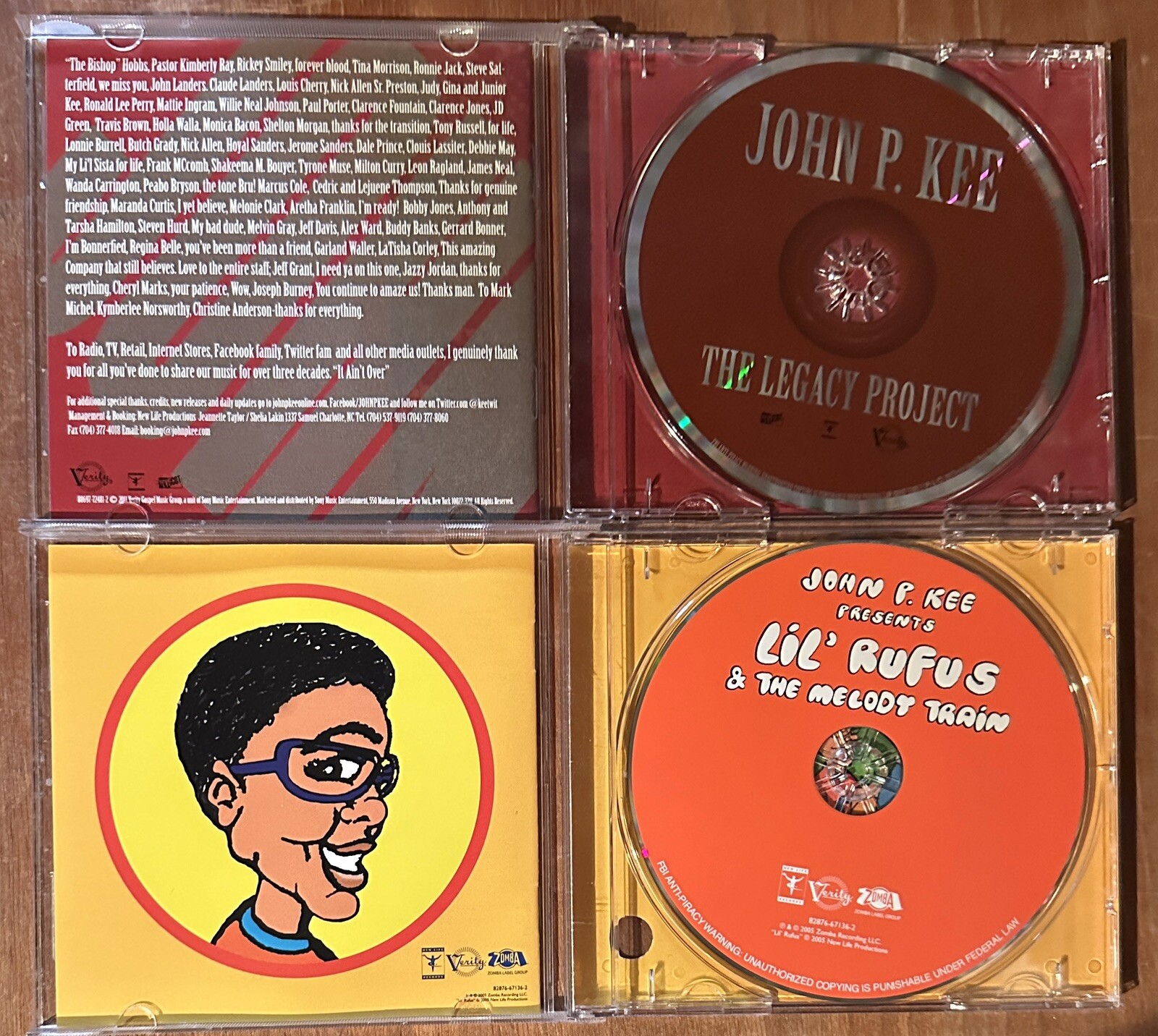 John P. Kee 4 CD Lot: The Legacy Project, Lil Rufus, Colorblind & Level ...