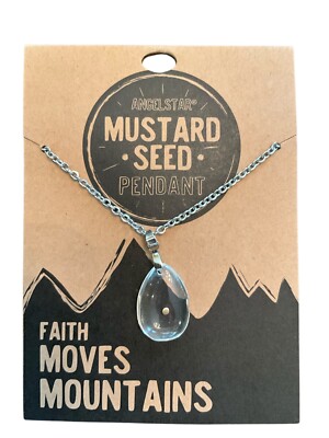 Mustard Seed Pendant Necklace 18” Chain w/extender NEW Faith Moves ...