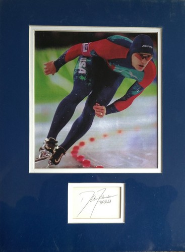 DAN JANSEN, OLYMPIC & GOLD MEDAL SPEED SKATER, SIGNED, DOUBLE MATTED ...