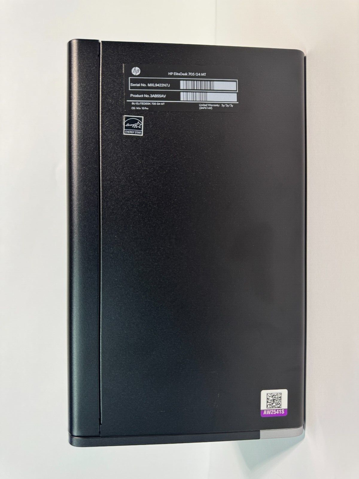HP EliteDesk 705 G4 TOWER AMD RYZEN 5 PRO 2400G, 3.60GHz, 16GB Ram ...