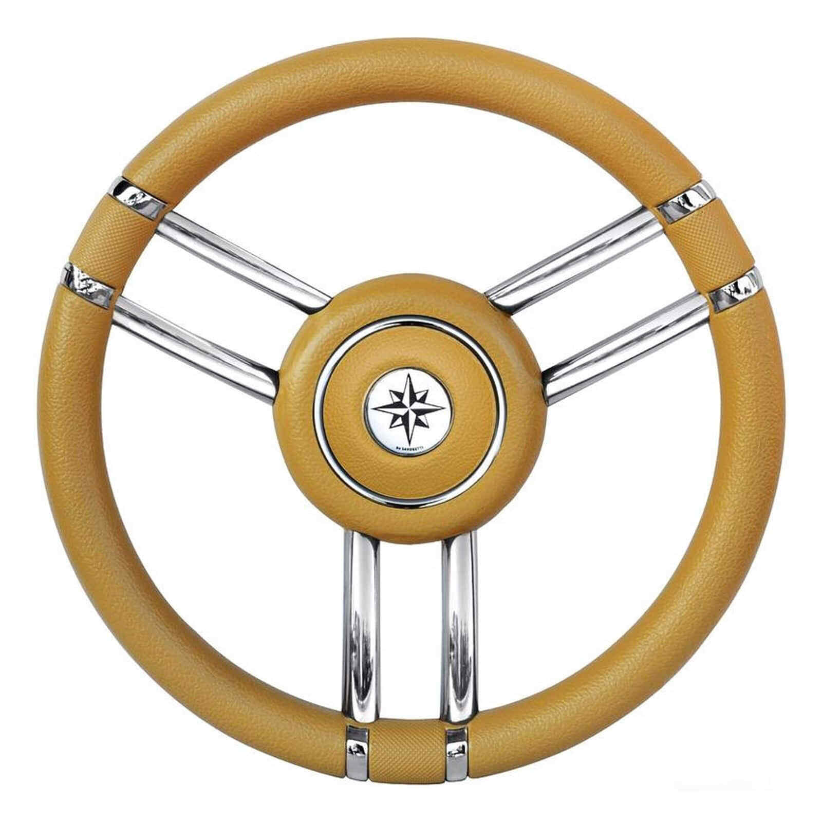 Apollo steering wheel SS+polyurethane Ø350mm ivory - 1 PC Osculati - 45 ...