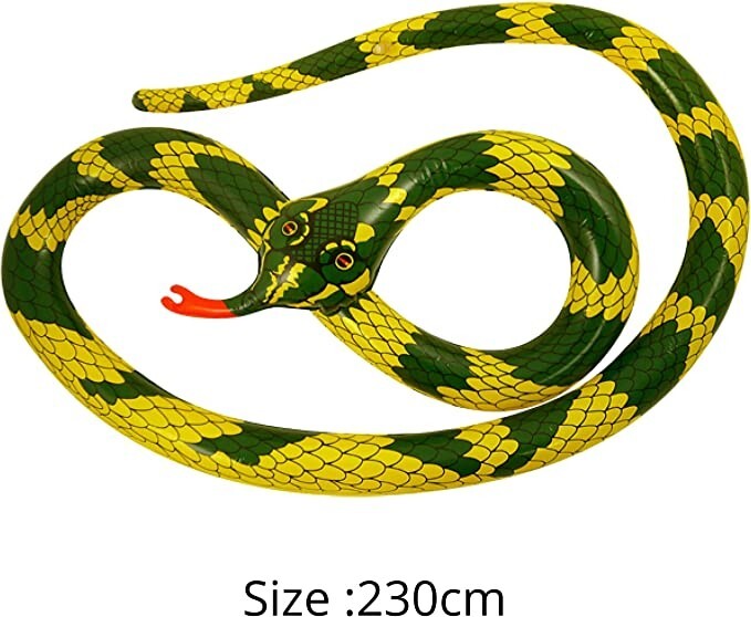 8ft Long Reusable INFLATABLE SNAKE Australian Jungle Animal Beach Party ...