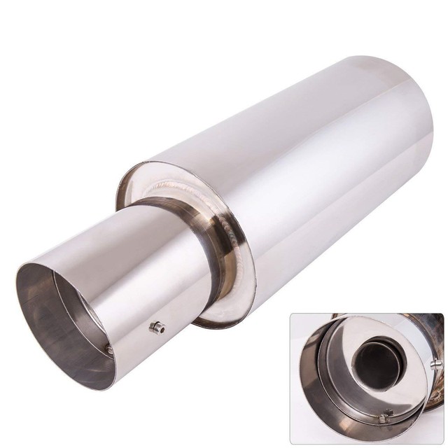 Universal Fireball N1 Muffler 4" Flat Tip 3" Pipe Exhaust Stainless ...