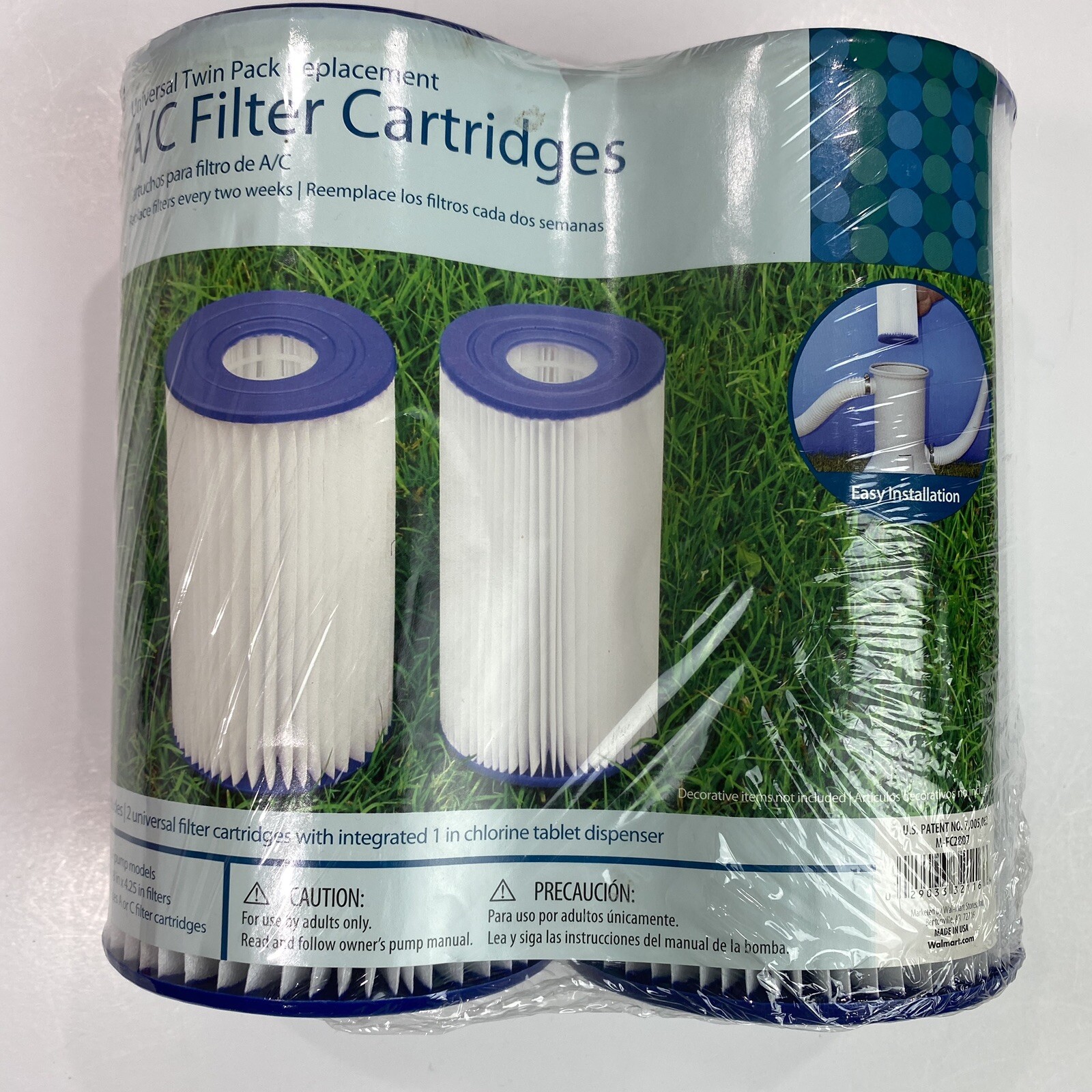 Universal Pool Filter Cartridge Type A or C (8"x4.25") M-FC2807, Pack ...