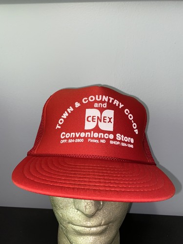 Trucker Hat Baseball Cap Vintage Snapback Mesh Cenex Finley North ...